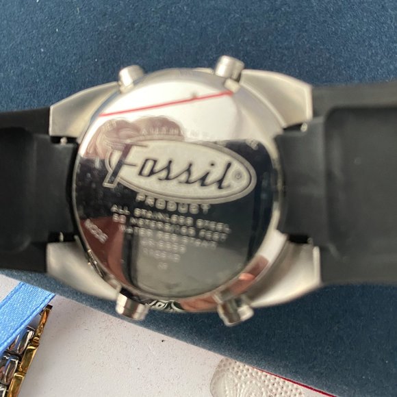 Fossil | Accessories | Fossil Stainless Steel Blue Multi Function Watch ...